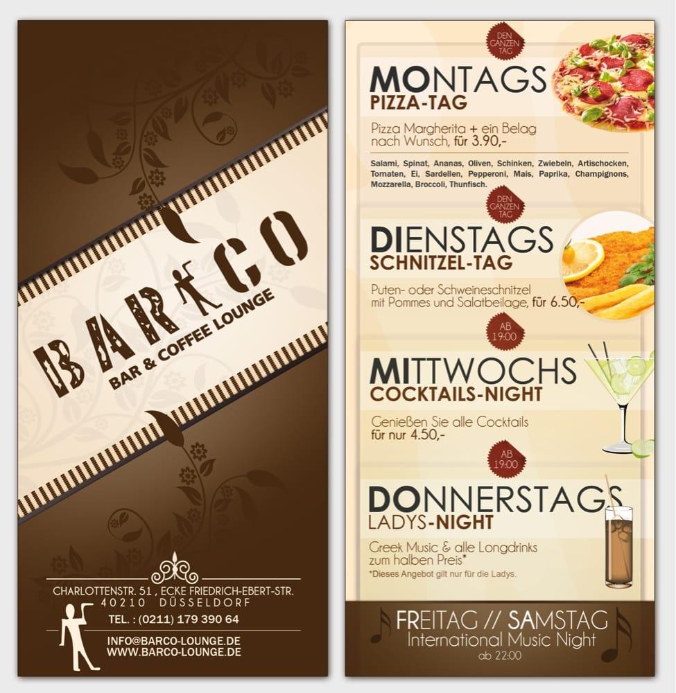Carta de Barco Lounge Bar, Düsseldorf