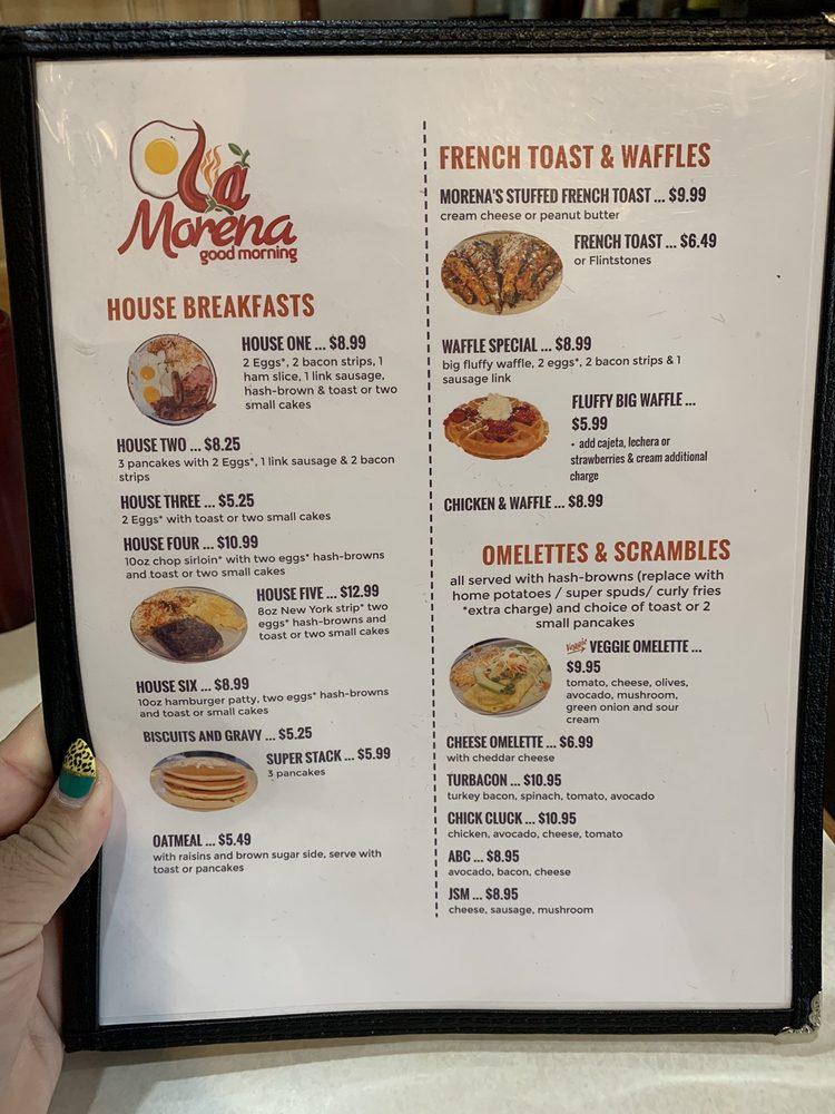 Menu at La Morena Good Morning restaurant, Sioux City