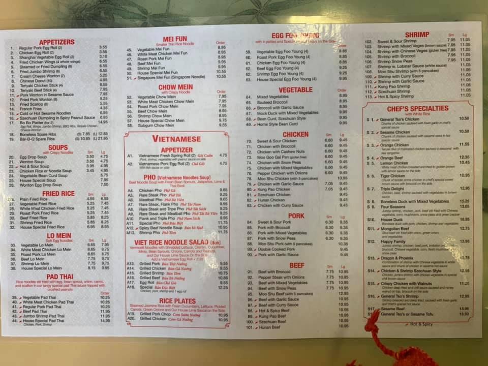 Menu at China Tiger restaurant, New Brighton, Silver Lake Rd NW