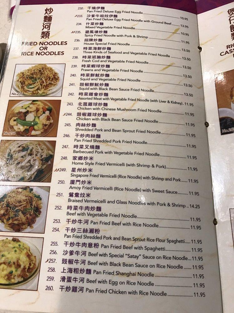 Menu at King's Noodle Restaurant, Toronto