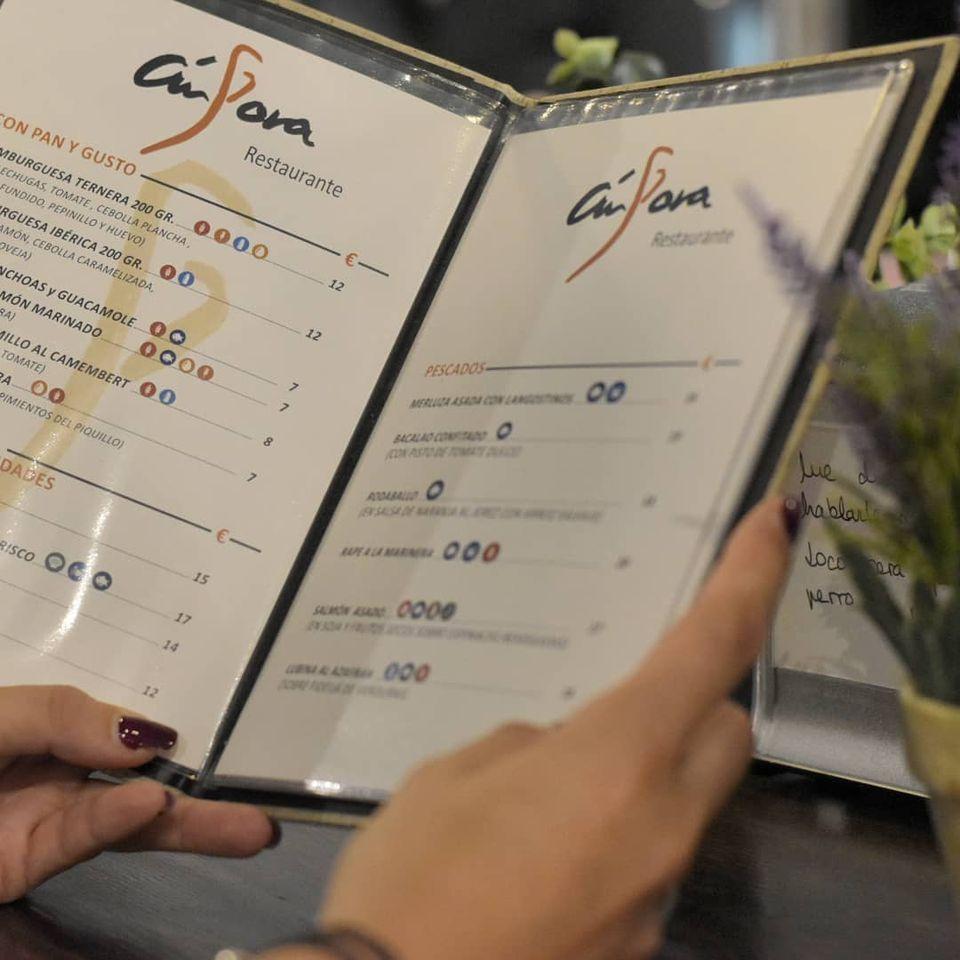 Menu at Ánfora - Restaurante en Benalmádena, Benalmádena