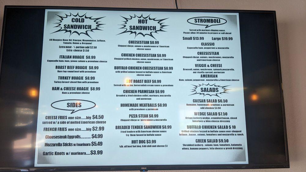 Menu at SLAM Pizza And Cheesesteaks pizzeria, Sanford