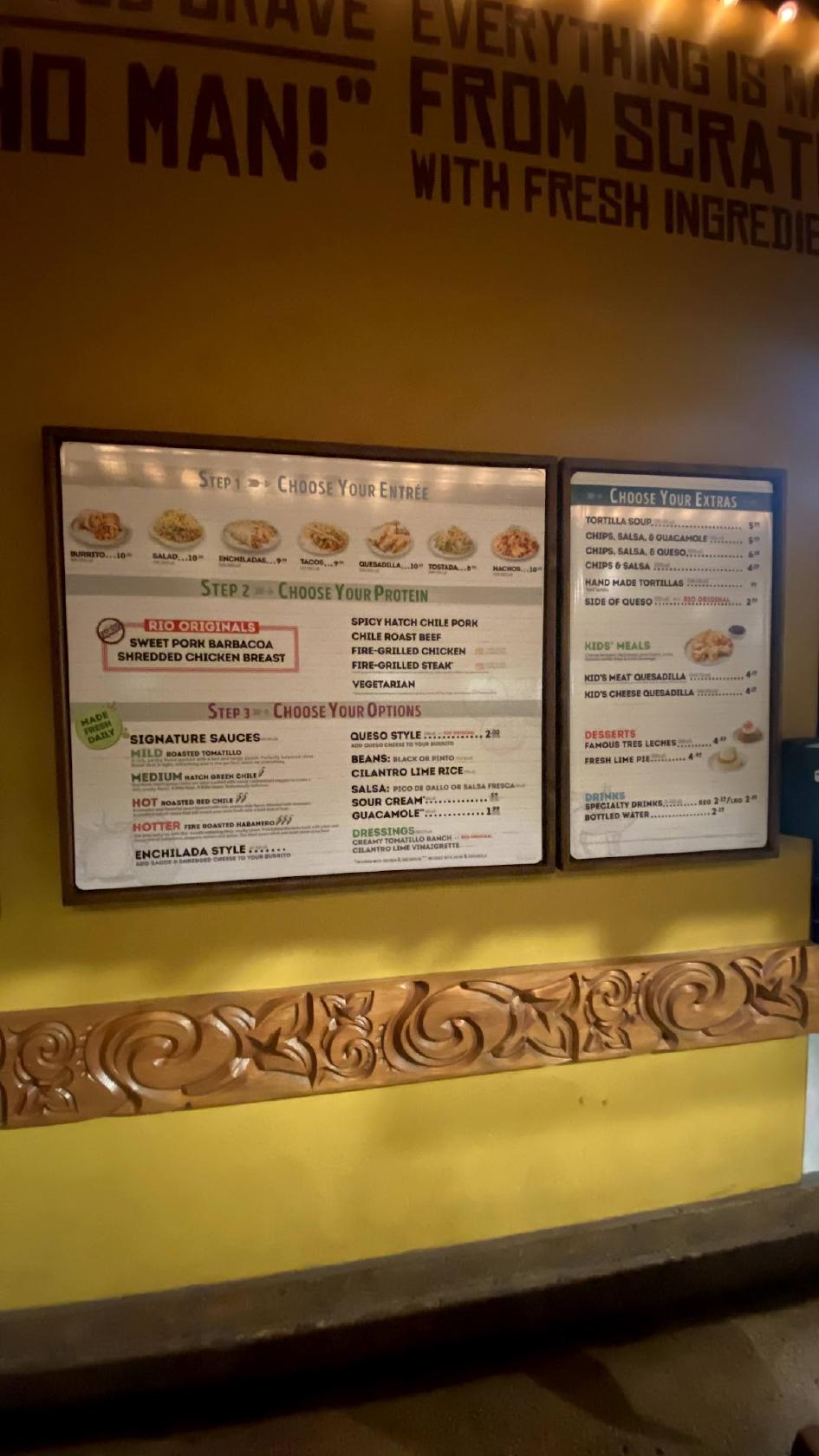 Menu at Cafe Rio Fresh Modern Mexican, Flagstaff