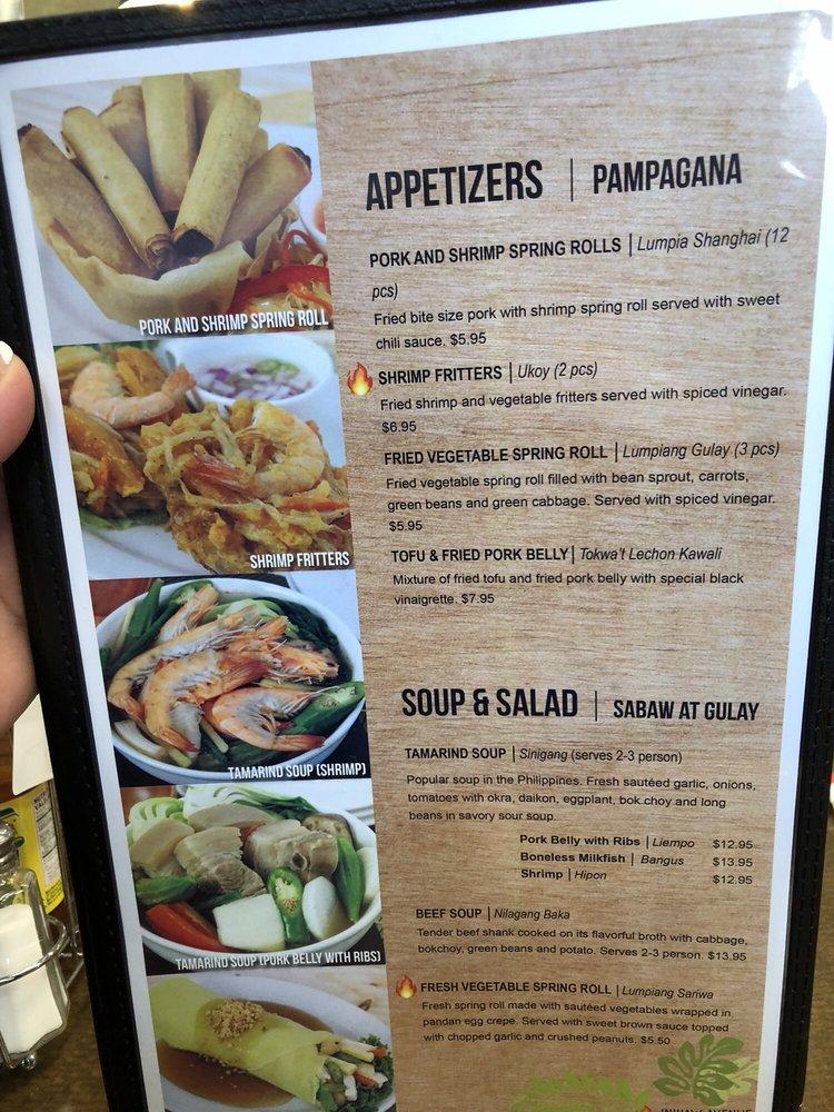 Menu at Inihaw Avenue Filipino Kitchen BBQ, Irving