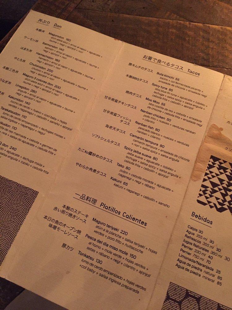 Carta del restaurante Koku - Lerma, Ciudad López Mateos, Calle Río ...
