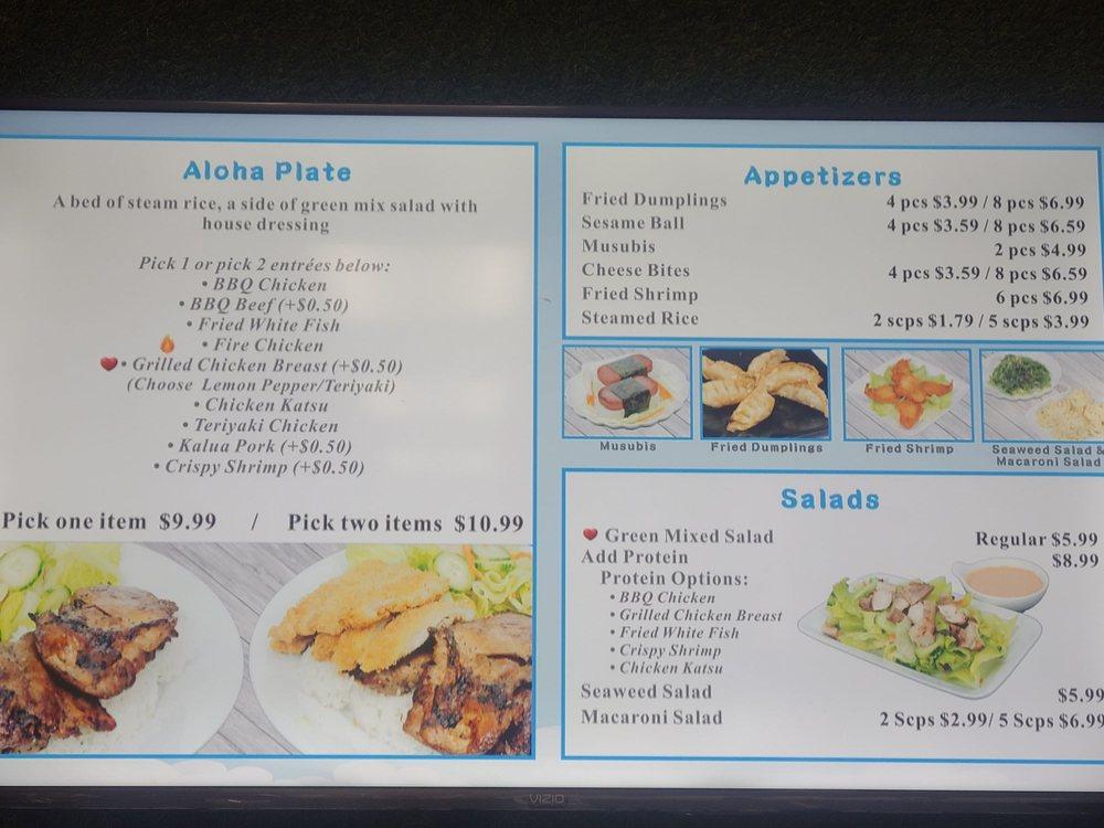 Menu at Maui Hawaiian Grill BBQ, Tempe
