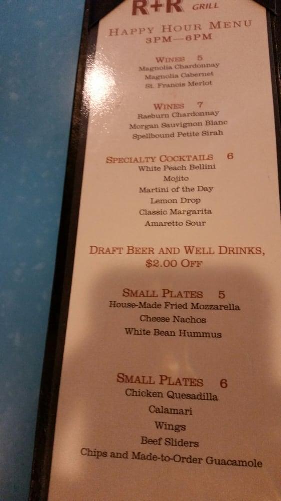 Menu at SOL restaurant, Tucson