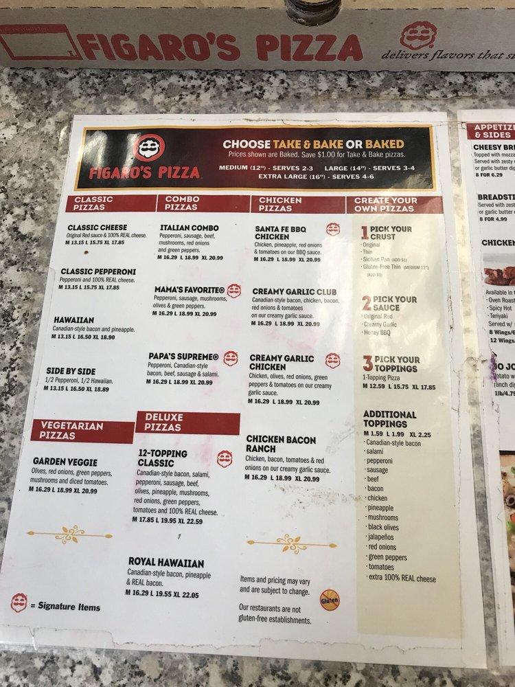 Menu at Figaro's Pizza pizzeria, Rochester, Old Hwy 99 SW Suite 1