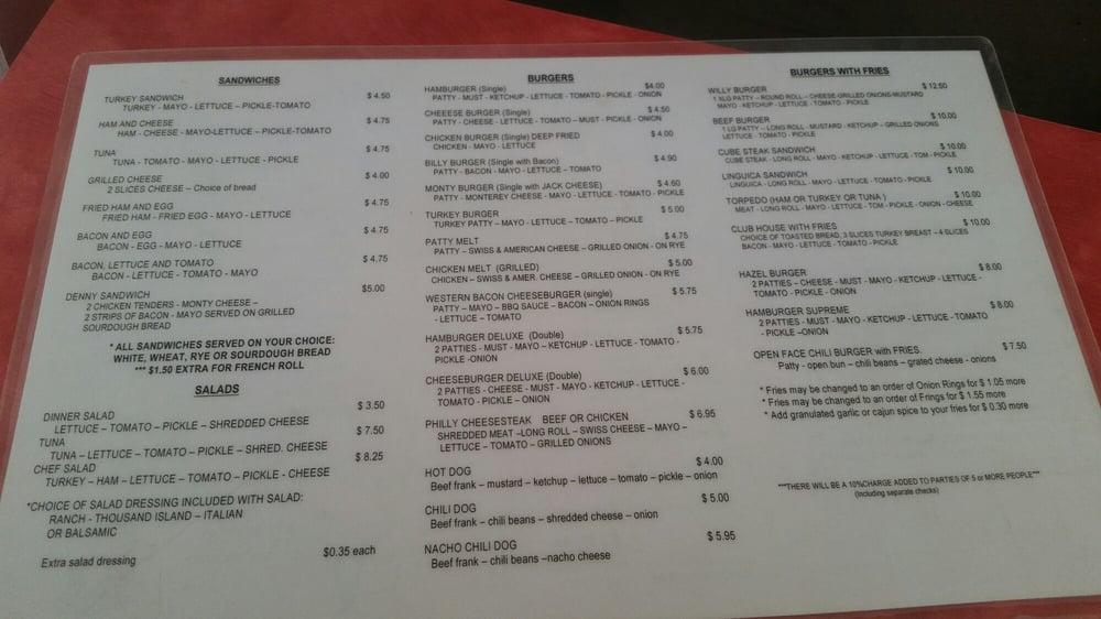 Menu at Hazel's Drive In restaurant, Antioch