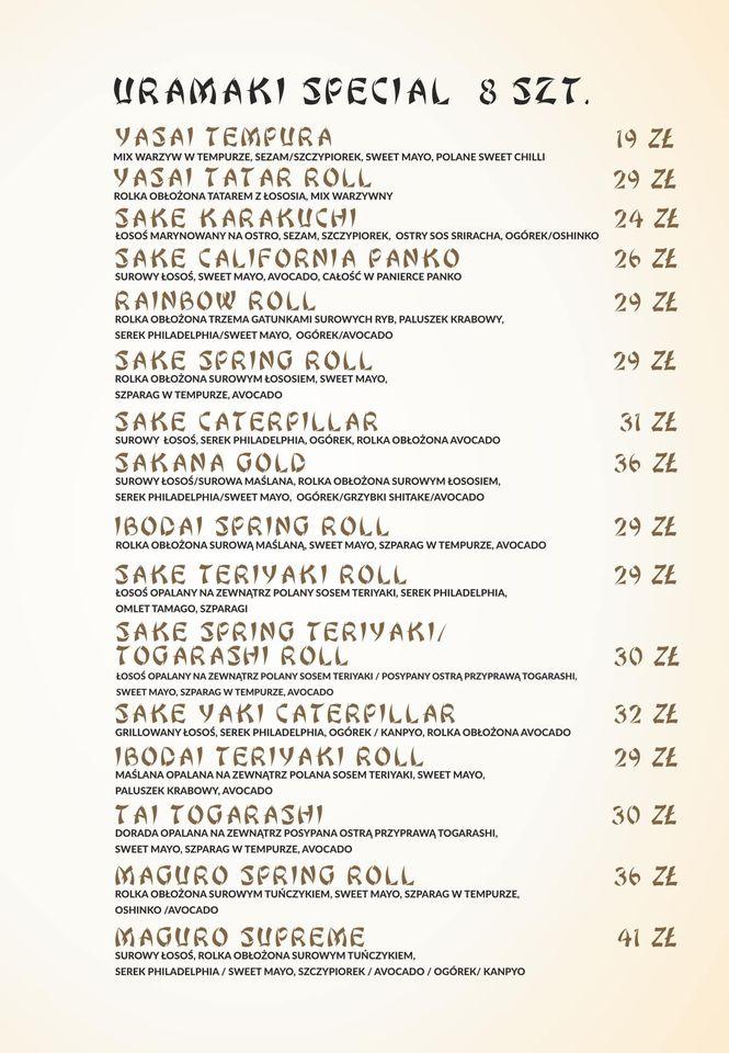 Menu at Sushi House Nowy Targ restaurant, Nowy Targ
