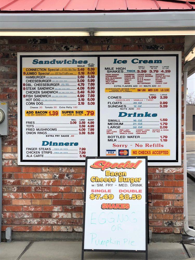 Menu at Hamburger Connection fast food, Caldwell