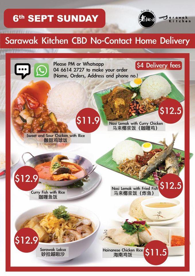 Menu at Sarawak Kitchen restaurant, Melbourne
