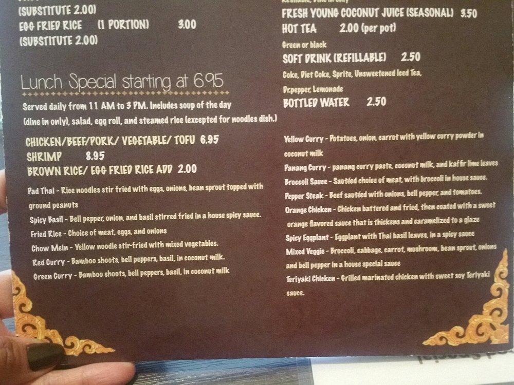 Menu at Amazing Thai restaurant, North Las Vegas, W Ann Rd #109