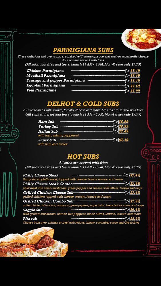 Menu at Bella Bella Mozzarella restaurant, Lavonia