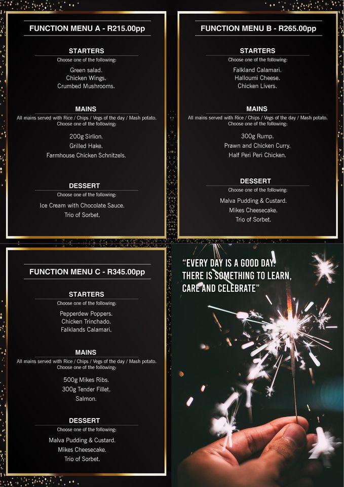 Menu at Mike's Kitchen restaurant, Germiston, Shop 16