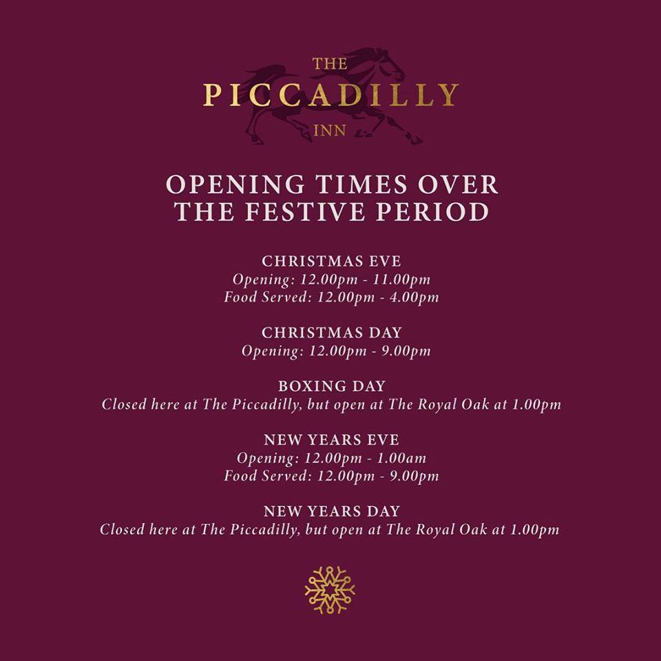 Menu at The Piccadilly Inn pub & bar, Caerwys