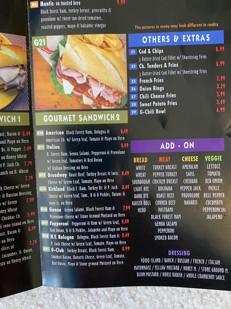 Menu at G Food Mart Deli restaurant, Kirkland