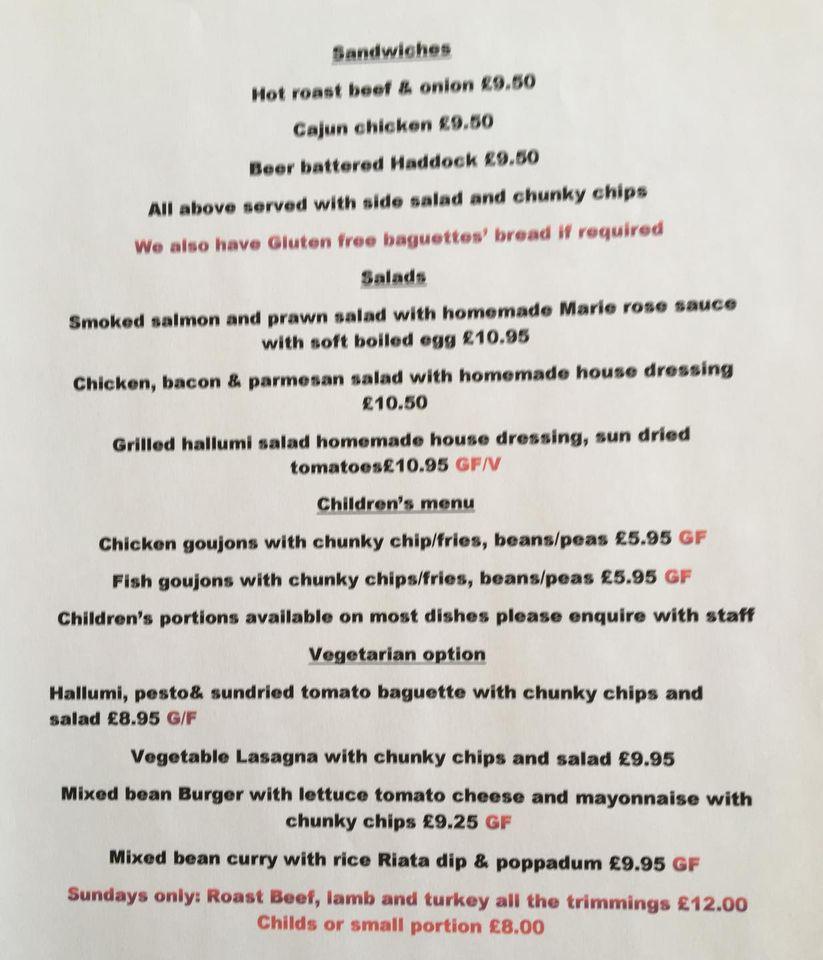 Menu at The Beehive Pub & Dining, Sowerby Bridge