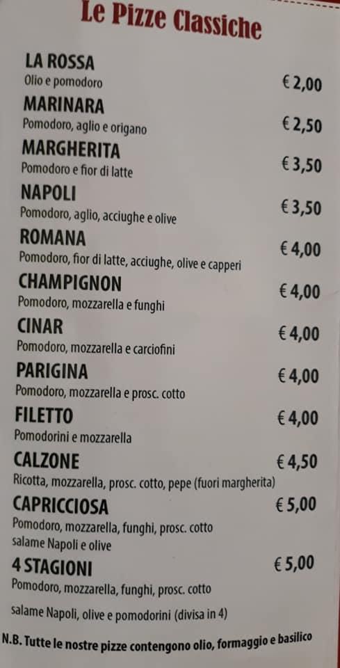 Speisekarte von Christian Pizza, San Marcellino