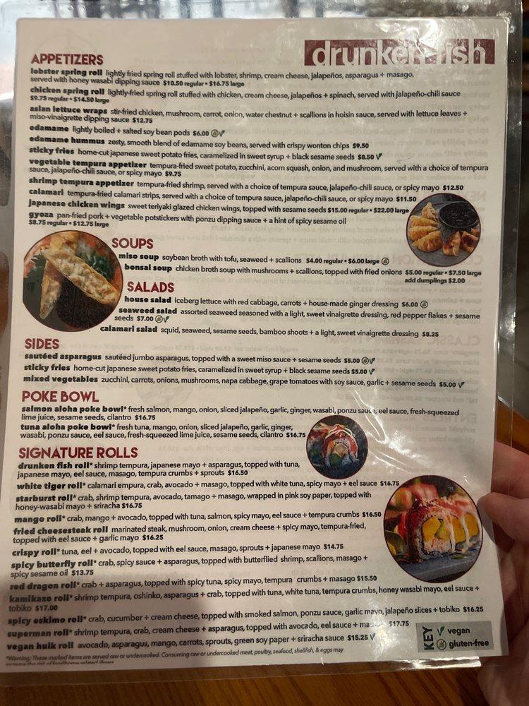 Menu at Drunken Fish - Westport Plaza restaurant, Maryland Heights, 639 ...