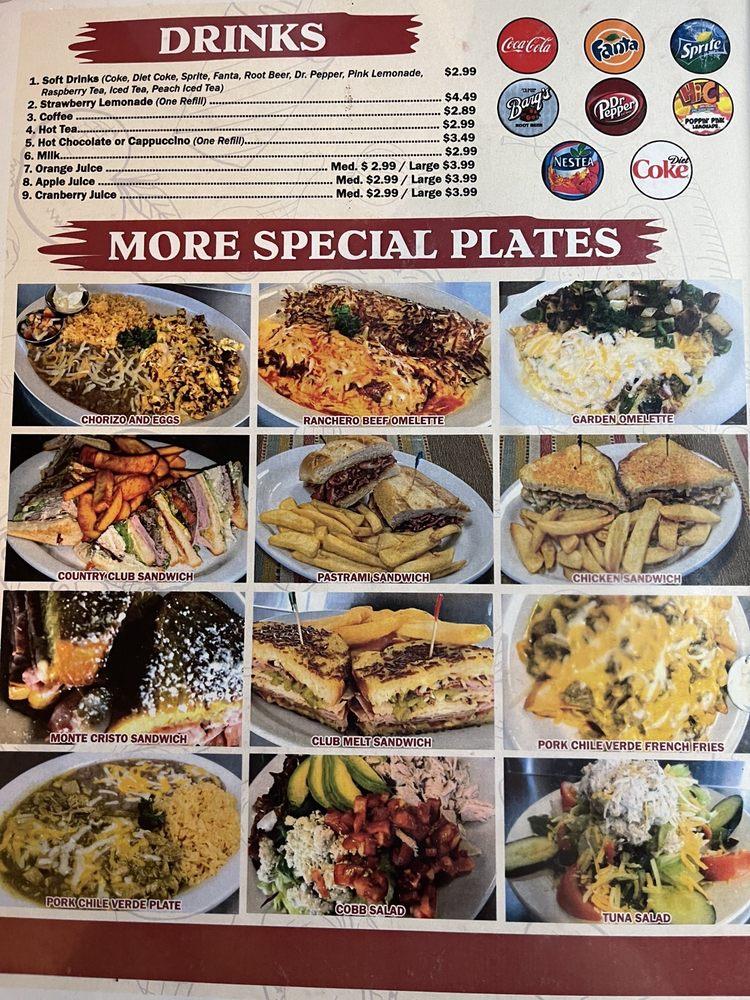 Menu at Jerry’s Cafe, Hesperia