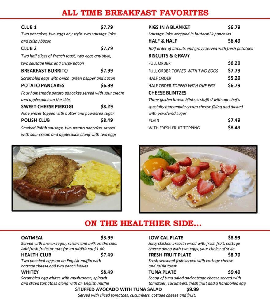 Menu at Ivana's Cafe, Plano