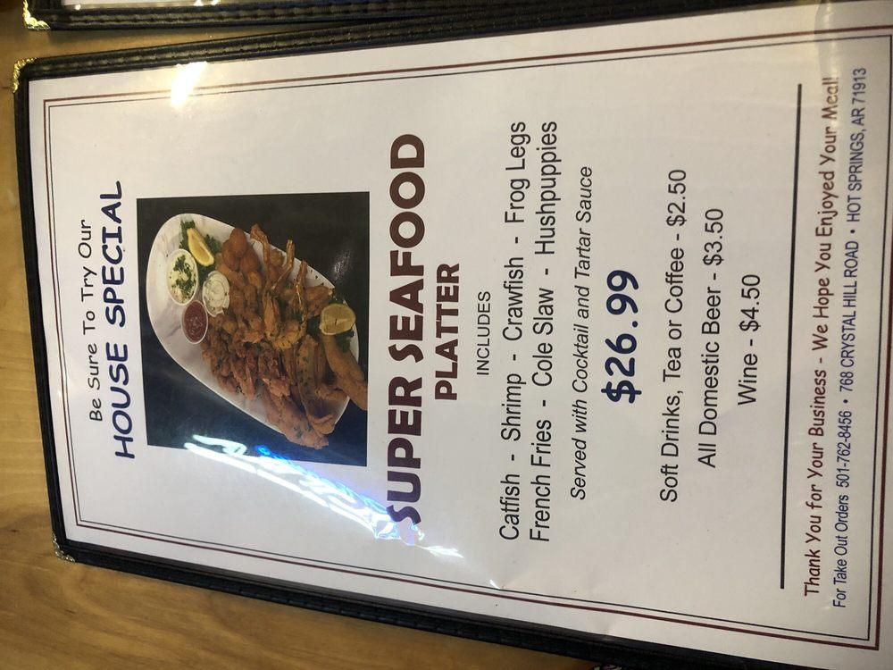 Menu at Wards Crawfish Hole pizzeria, Hot Springs