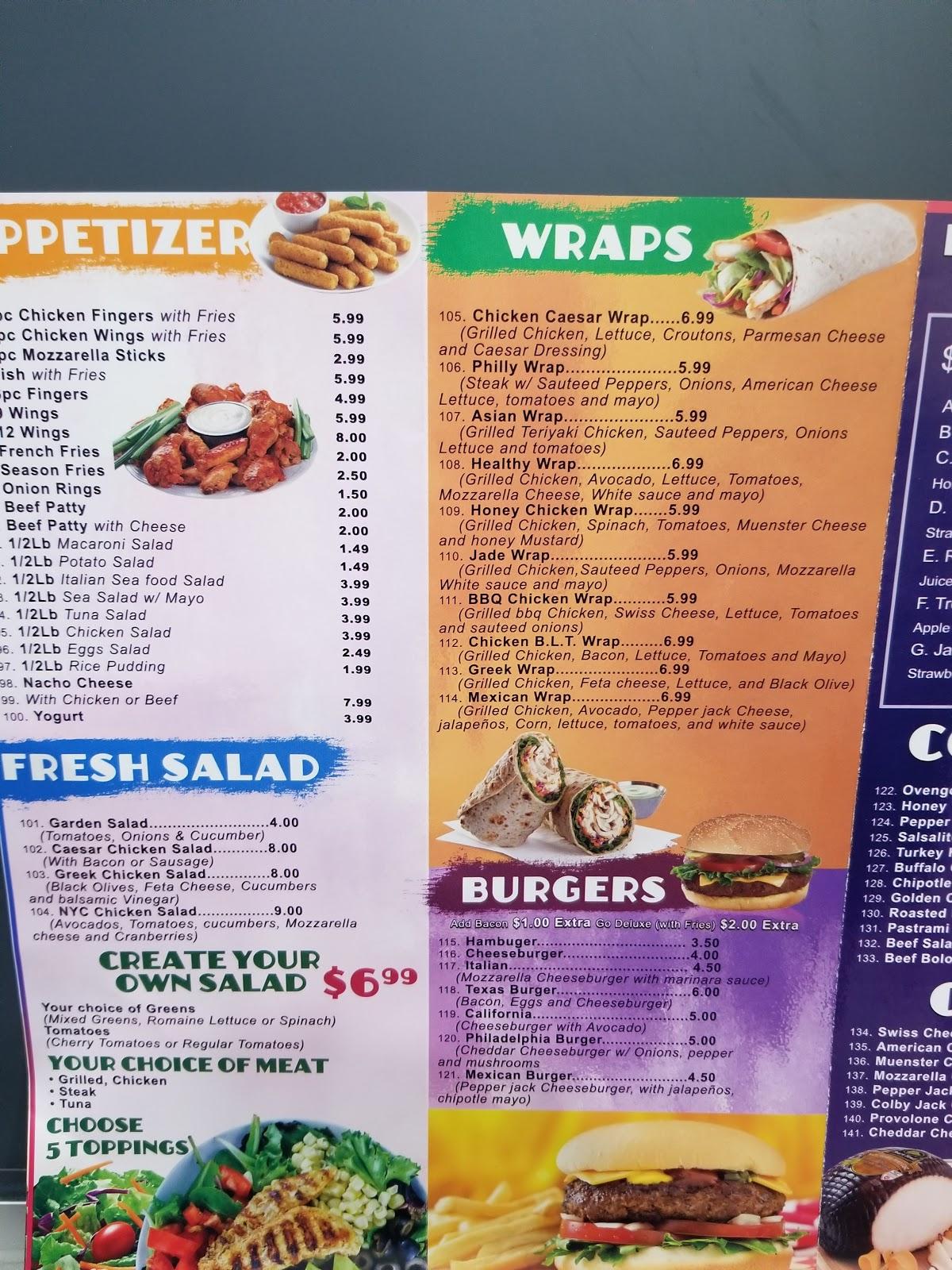 Menu at Olive’s Food Market, Mount Vernon