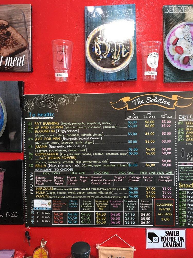 Menu at The Solution pub & bar, Del Rio