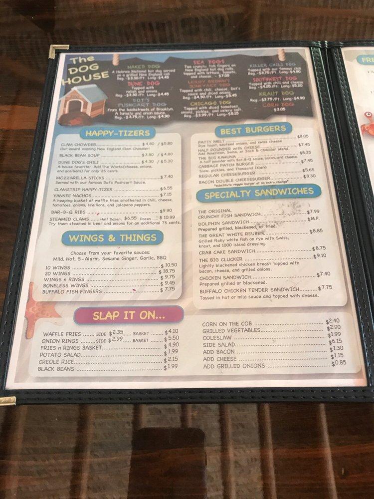 Menu at Dune Dog Cafe, Stuart