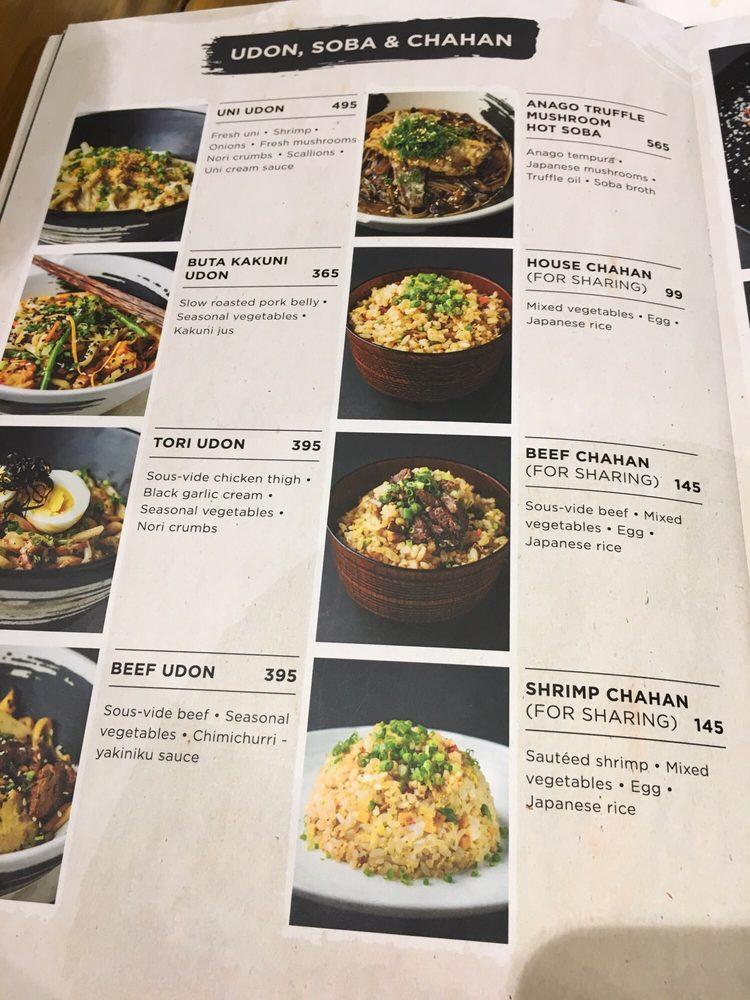 Menu at Ooma restaurant, Taguig, Bonifacio High Street Central
