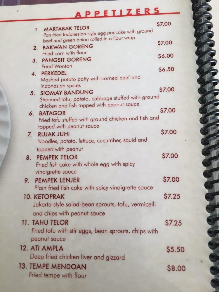 Menu at Wayang Restaurant Halal, Alhambra