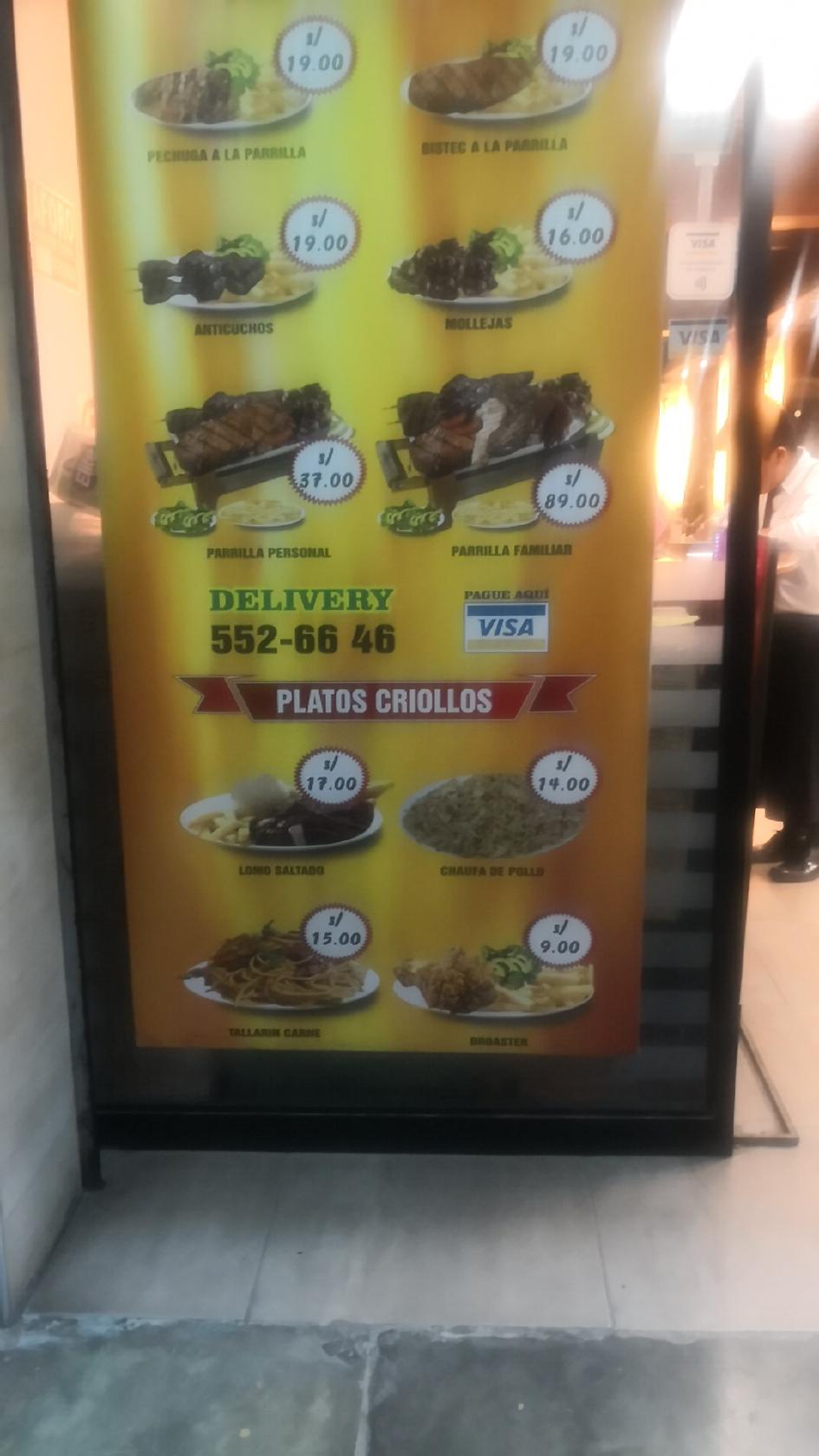 Carta del restaurante Mister Chicken San Diego, San Martín del Porres