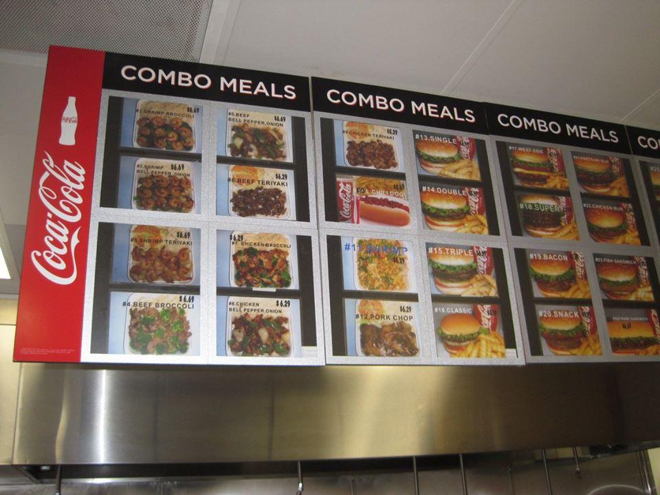 Menu at Triple A Burger restaurant, Fresno