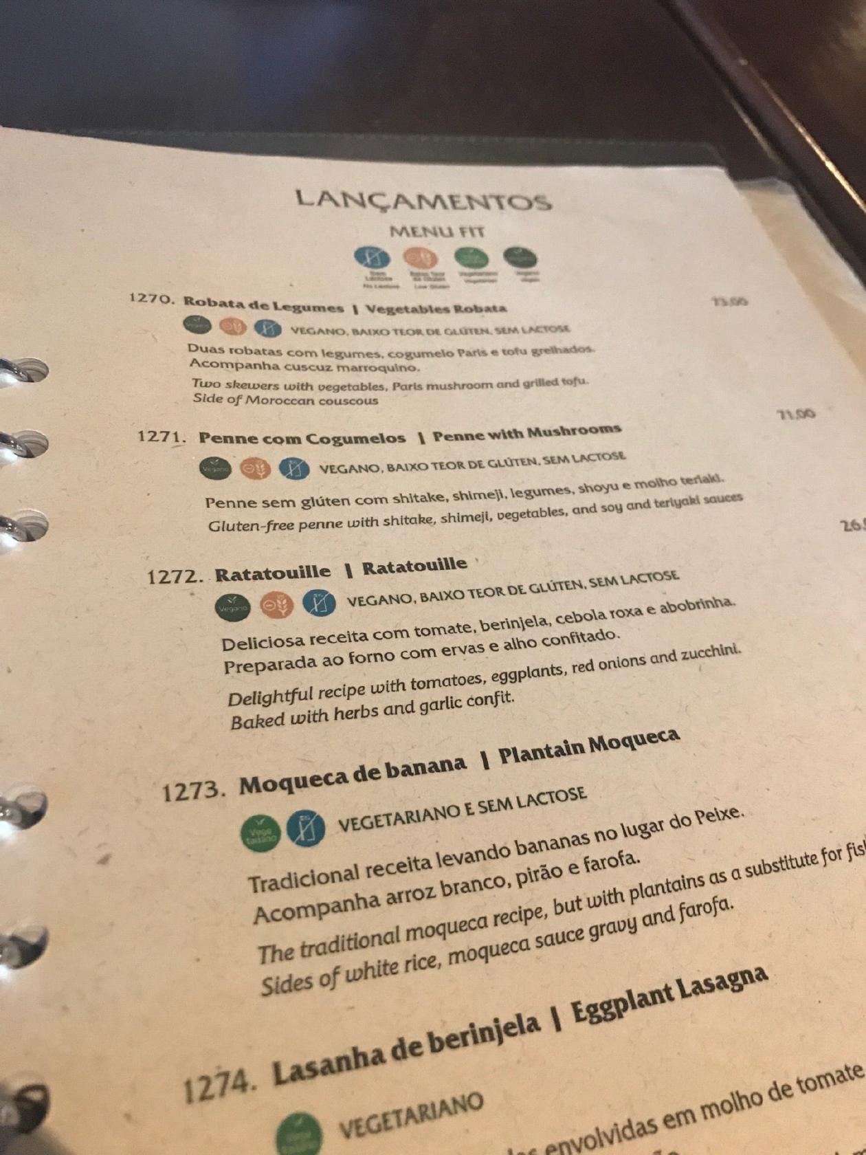 Carta del restaurante Coco Bambu, Campinas