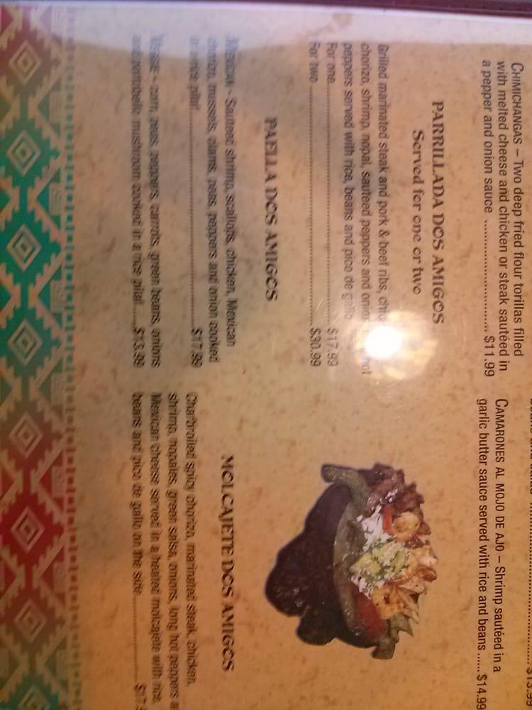 Menu at Dos Amigos restaurant, Erma, NJ-47