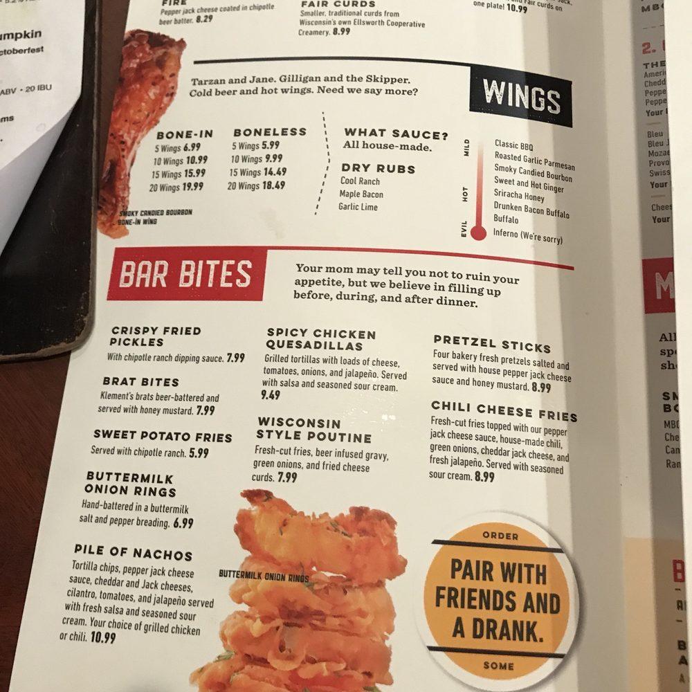 Menu at Milwaukee Burger Company - Eau Claire pub & bar, Eau Claire