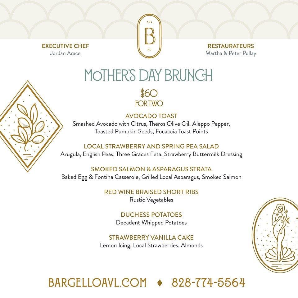 Menu at Bargello, Asheville