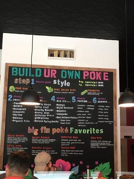 Menu at Big Fin Poké - Westbrook restaurant, Westbrook, 95 Rock Row STE 150
