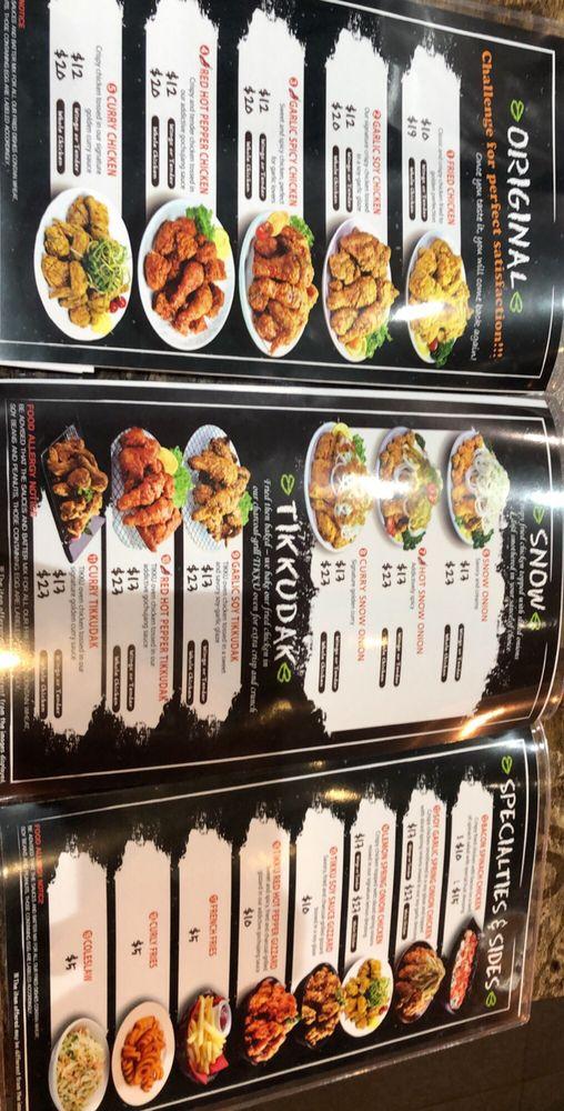 Menu at Choong Man Chicken restaurant, Duluth