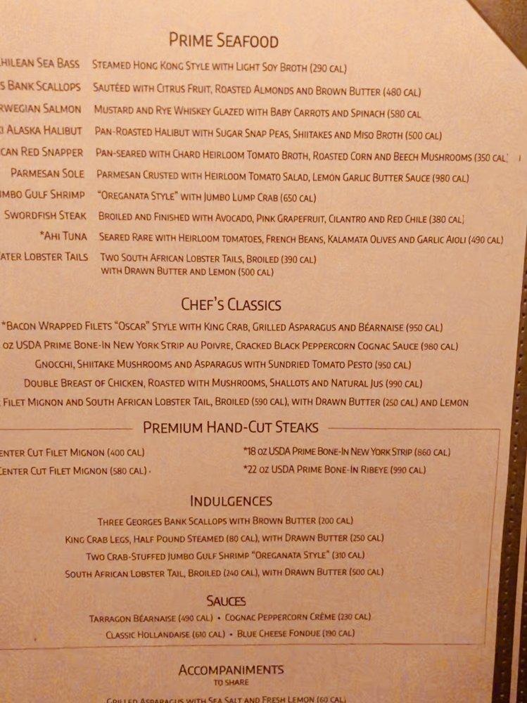 Menu at Eddie V's Prime Seafood steakhouse, Scottsdale, N Scottsdale Rd ...