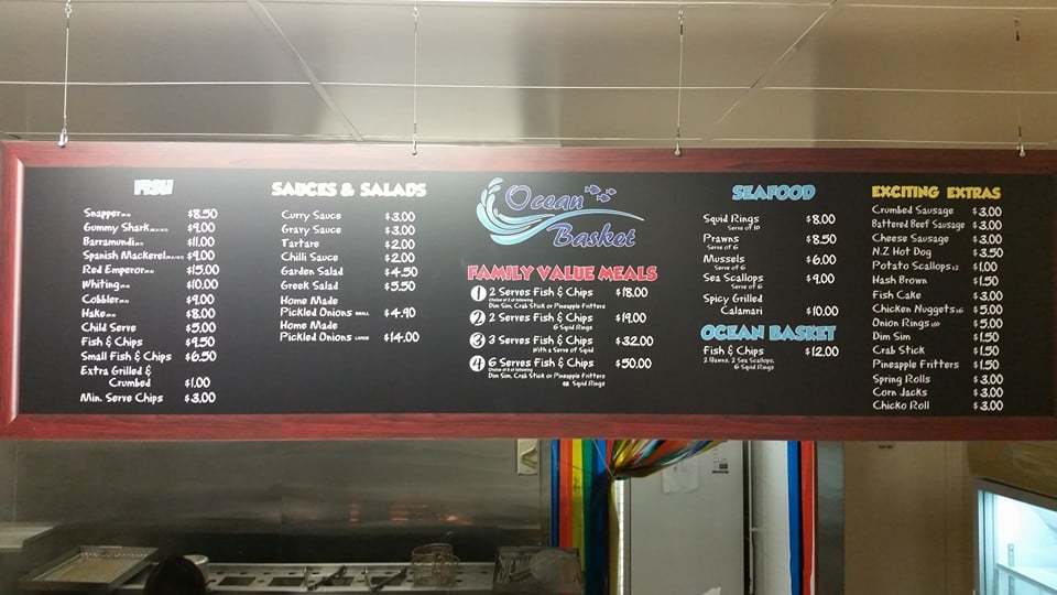 Menu at Ocean Basket, Morley