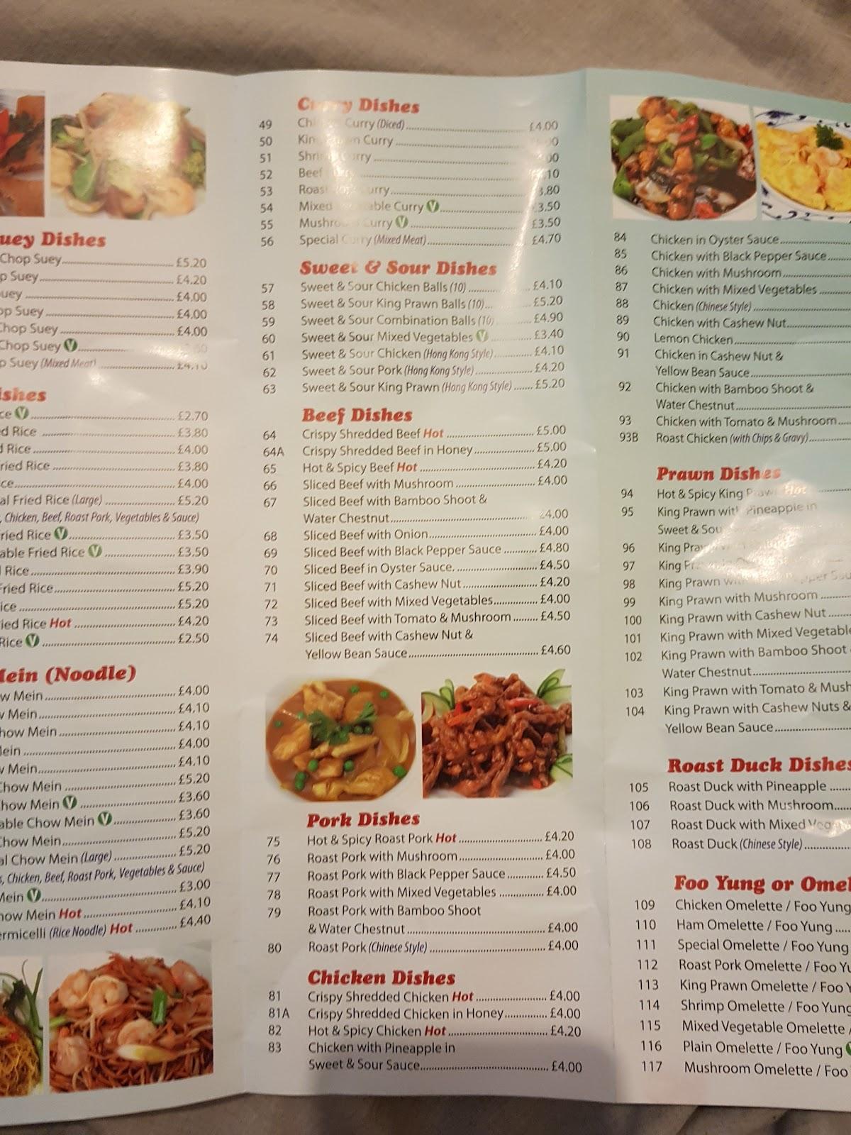 Menu at Beijing House fast food, Ashford