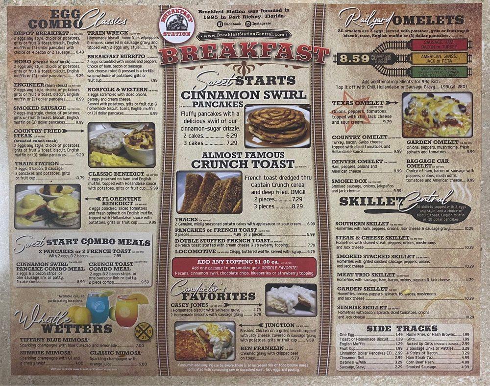 Menu at Breakfast Station restaurant, Dunnellon