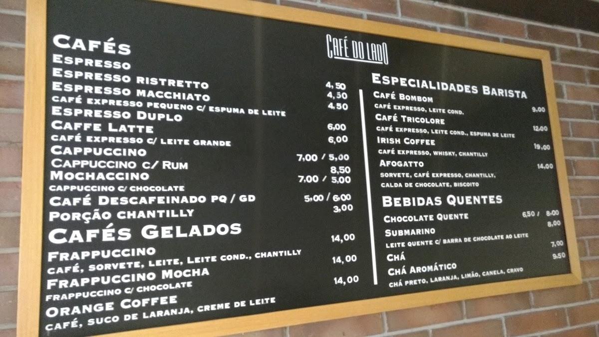 Menu em Café do Lado, Florianópolis