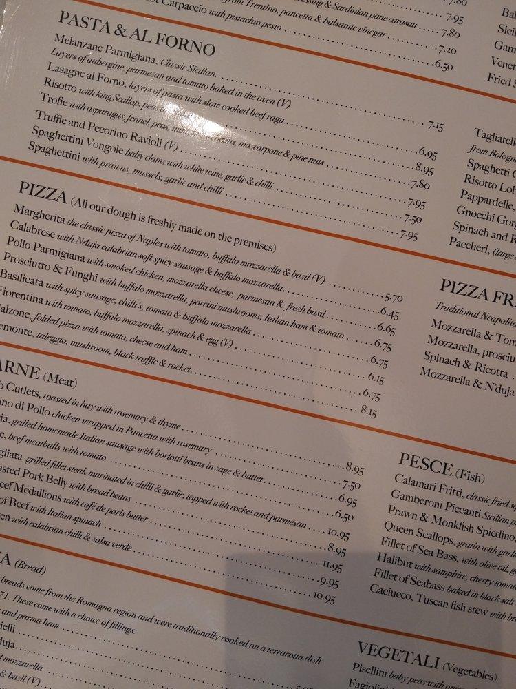 Menu at Fumo by San Carlo - Birmingham Waterloo St pub & bar ...