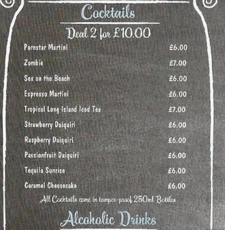 Menu at 'Tails & Ale pub & bar, Bolton