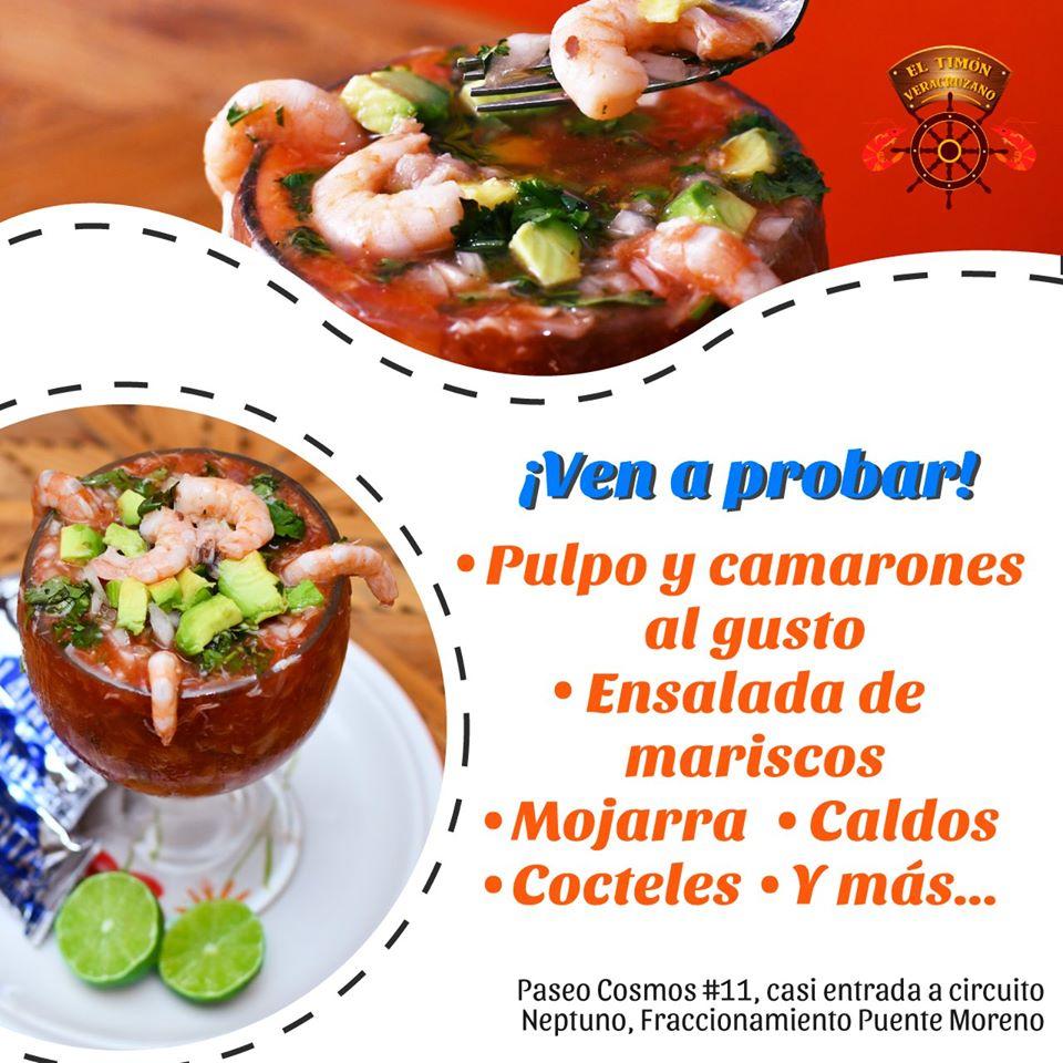 Menu at El Timón Veracruzano restaurant, El Tejar