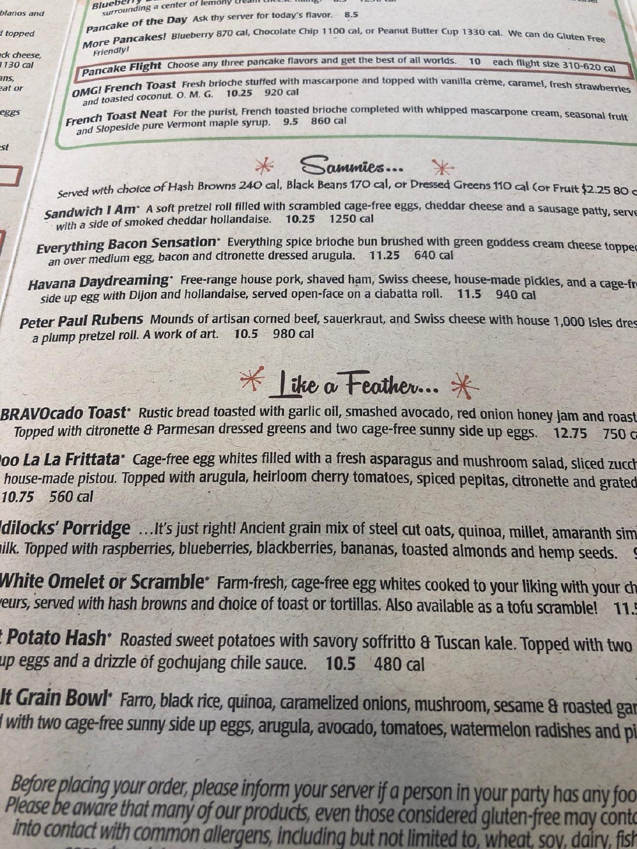 Menu at Snooze, an A.M. Eatery pub & bar, Fort Worth, W 7th St Suite 108