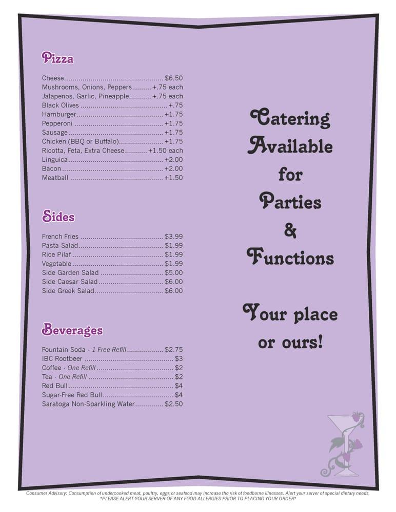 Menu at Black Raspberry Pub, Plymouth